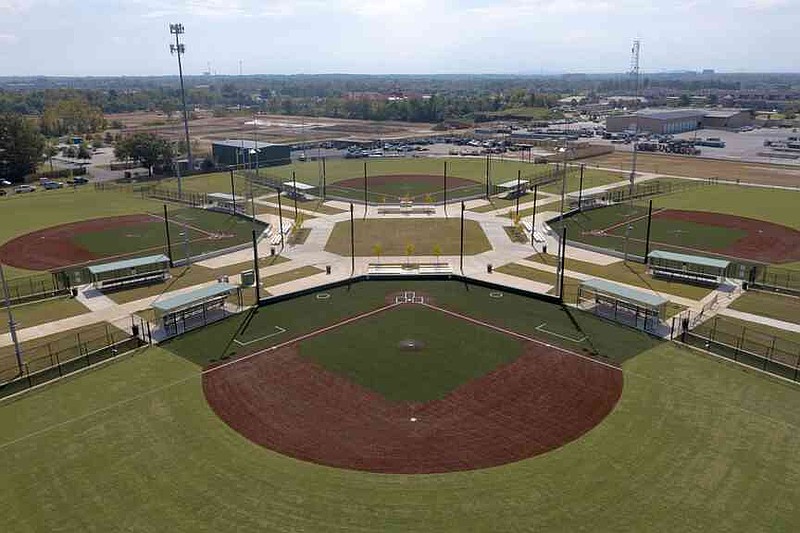 Bentonville finishes seven new baseball fields at Phillips Park as part ...