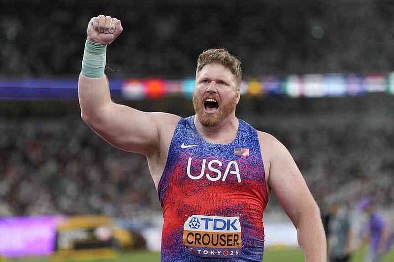 Crouser beats injury, wins world shot put title | Northwest Arkansas Democrat-Gazette