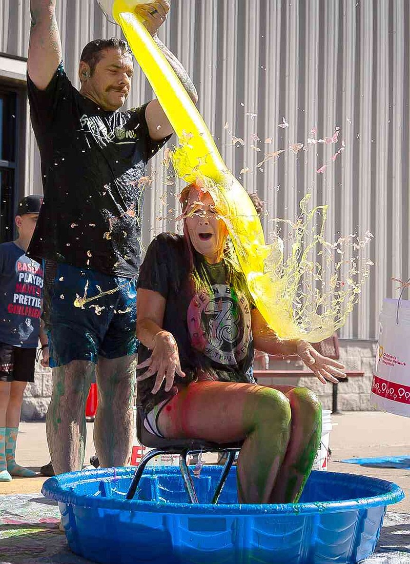 Middle School teachers doused with slime | Pea Ridge Times