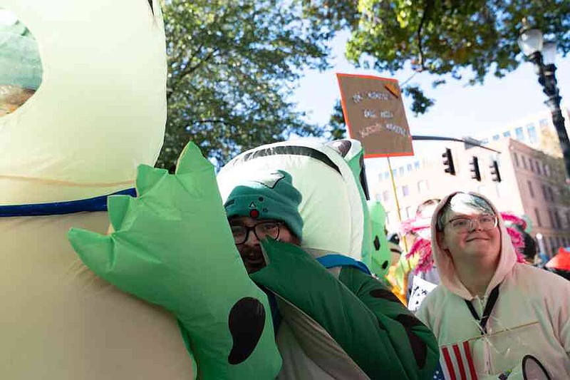 Inflatable costumes have ballooned at rallies due to Portland protester ...