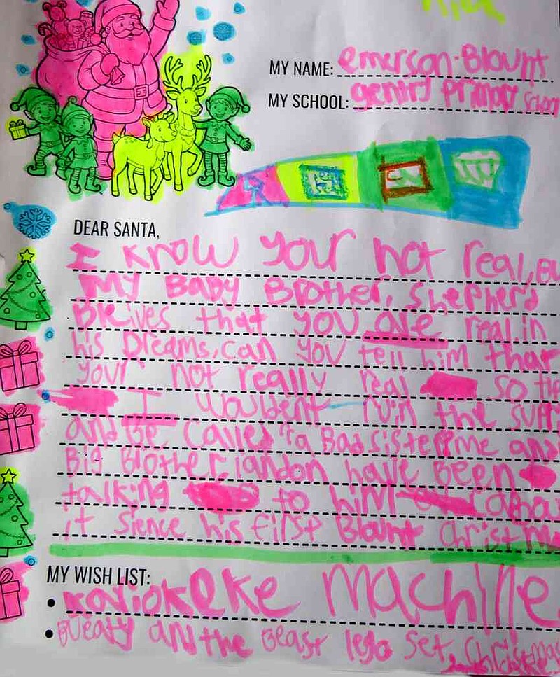 Gentry Primary School Letters to Santa | Westside Eagle Observer