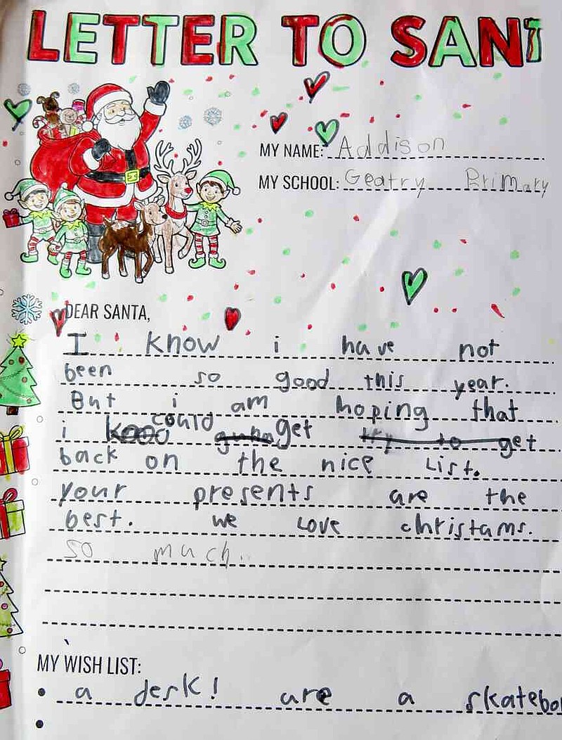 Gentry Primary School Letters to Santa | Westside Eagle Observer