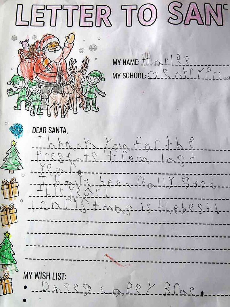 Gentry Primary School Letters to Santa | Westside Eagle Observer