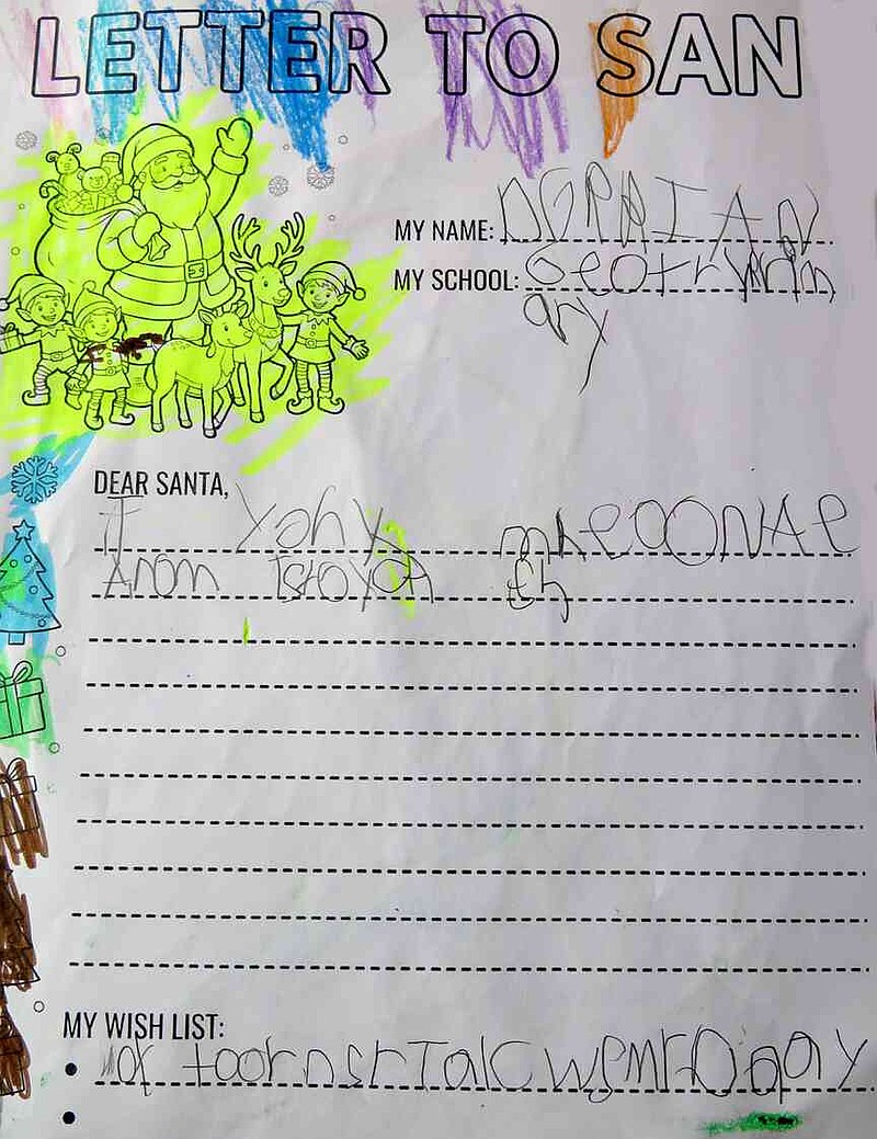 Gentry Primary School Letters to Santa | Westside Eagle Observer