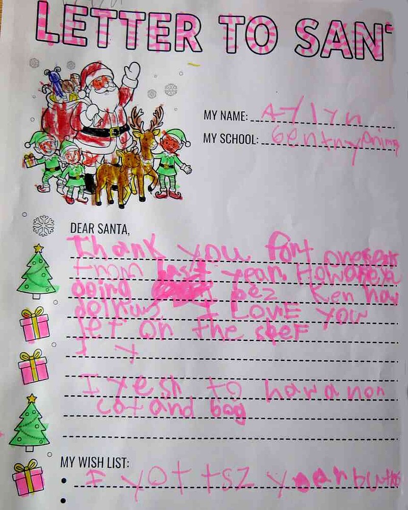 Gentry Primary School Letters to Santa | Westside Eagle Observer