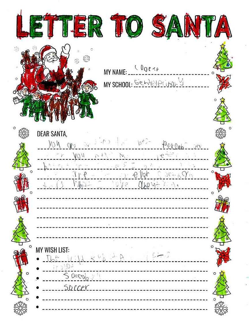 Gentry Primary School Letters to Santa | Westside Eagle Observer