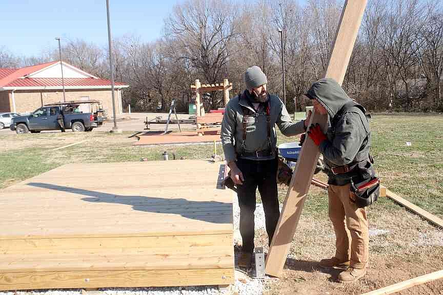 Construction continues on library’s ‘outdoor living room’ | The ...