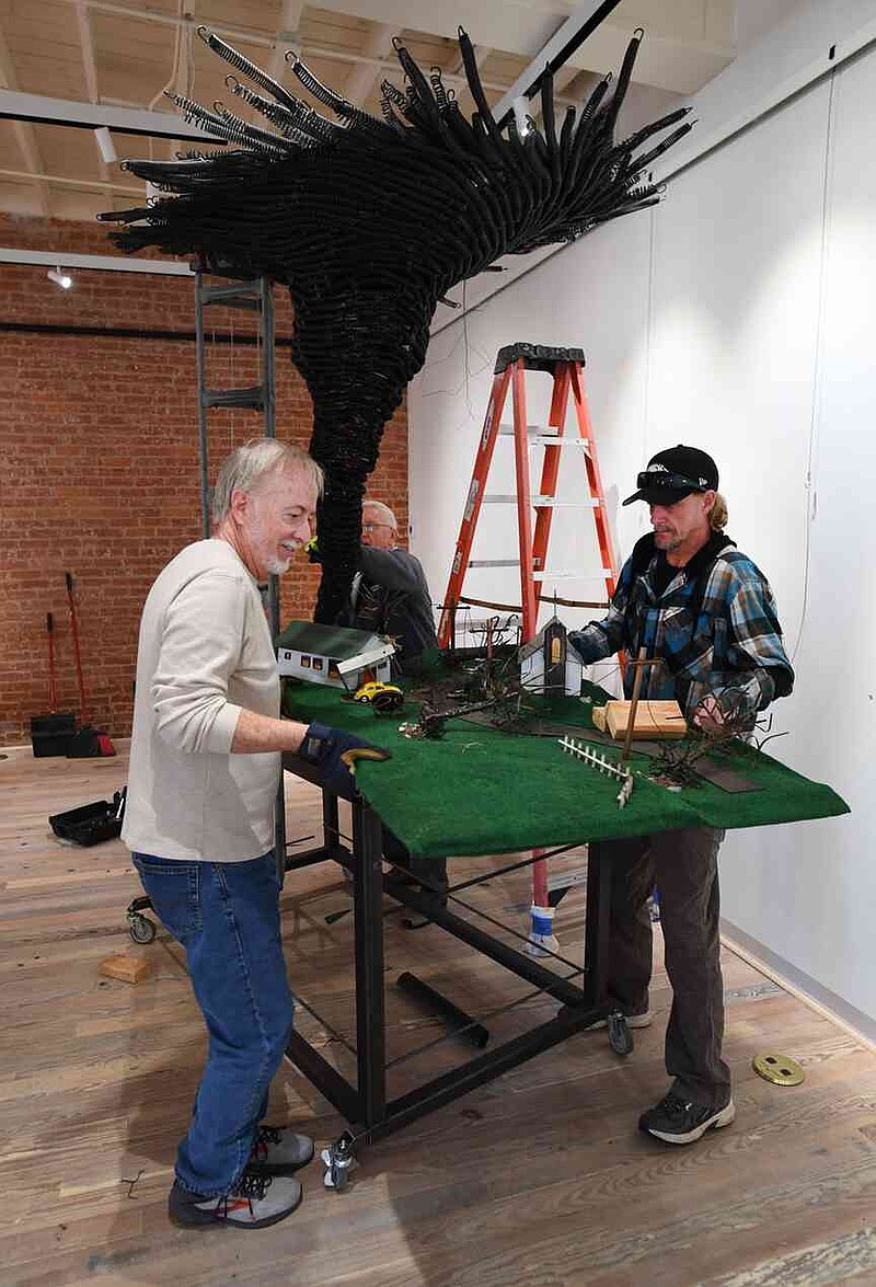 Tornado Town sculpture makes its final rotation with artist duo ...