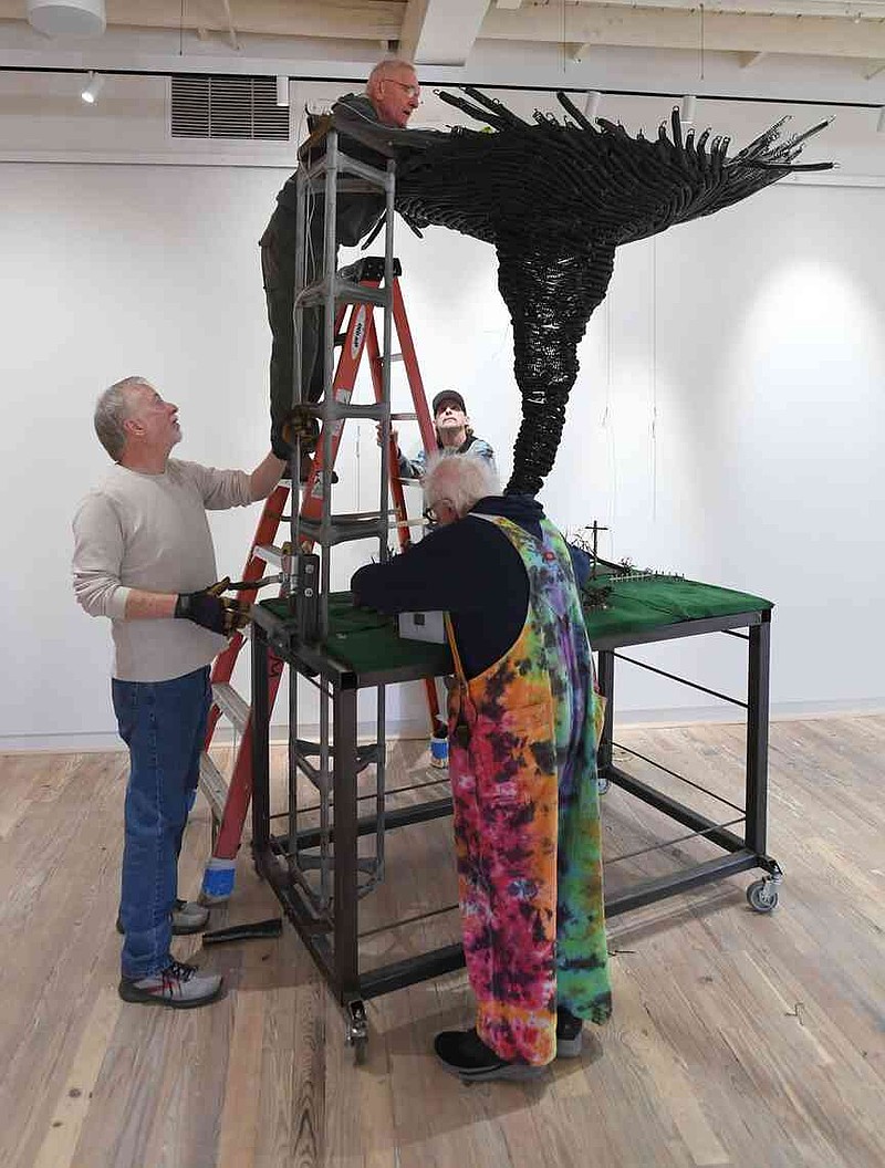 Tornado Town sculpture makes its final rotation with artist duo ...