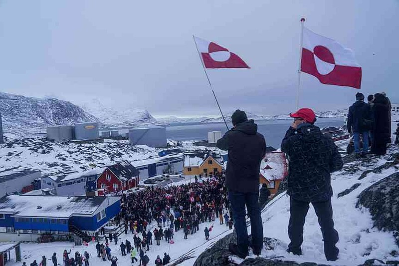Thousands march in Greenland to support Arctic island in the face of ...