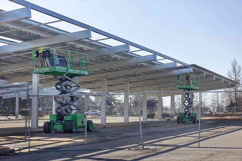 PHOTOS: Canopy construction | Northwest Arkansas Democrat-Gazette