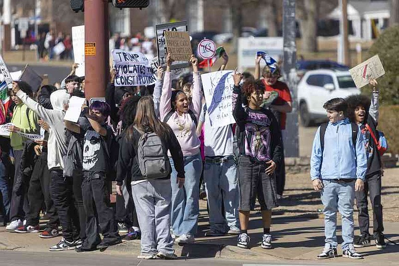 Fort Smith high school students stage walkout Friday to protest ICE ...