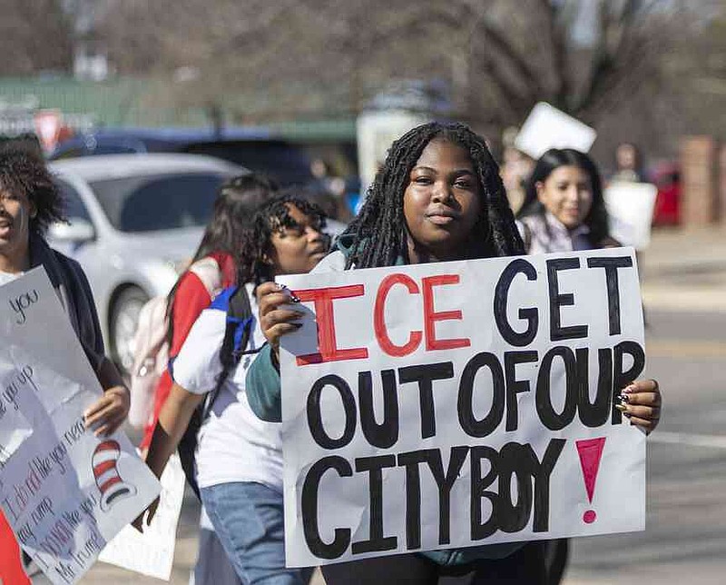 Students at both Fort Smith district high schools march in protest of ...