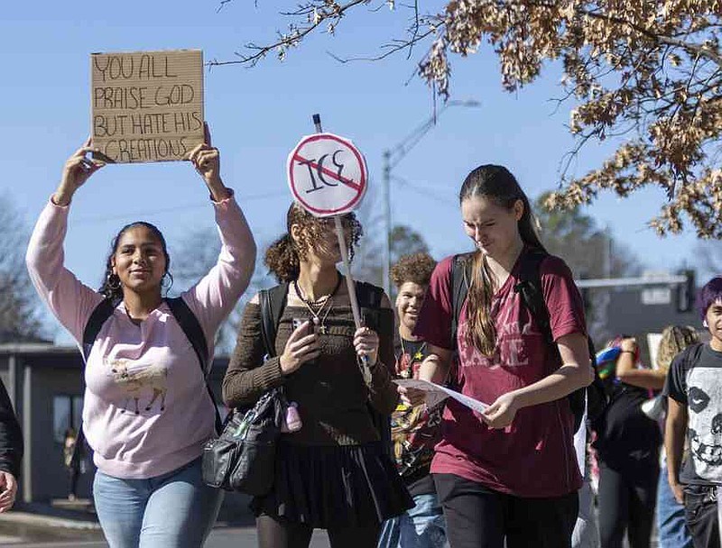 Fort Smith high school students stage walkout Friday to protest ICE ...