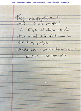 Possible Epstein note released | The Arkansas Democrat-Gazette ...