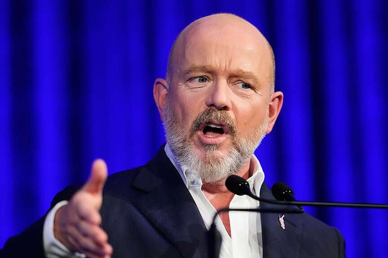 Steve Hilton speaks during a California gubernatorial debate hosted by ...