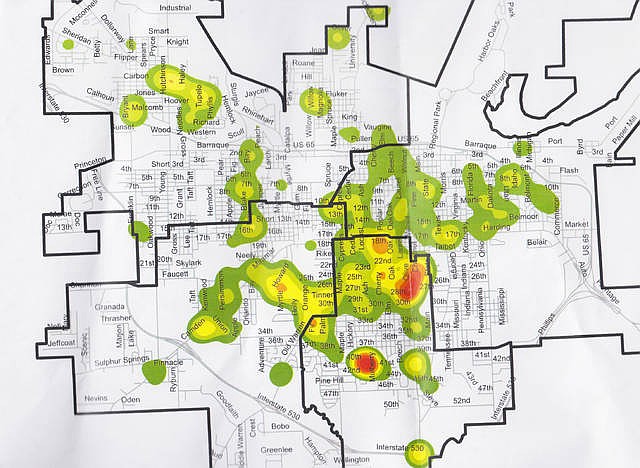 New PBPD crime map pinpoints hot spots in city | Pine Bluff Commercial News