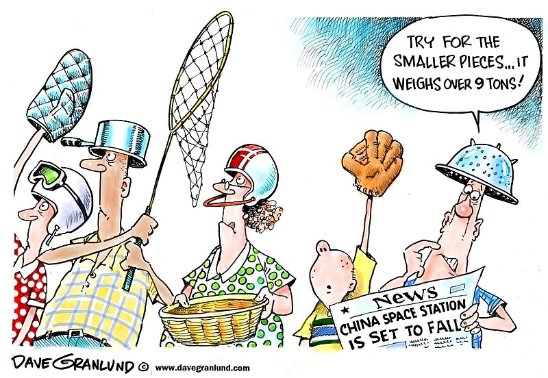 Granlund cartoon: Catching space debris