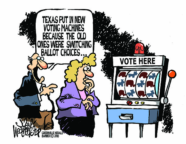 Weatherford cartoon: Voting machines