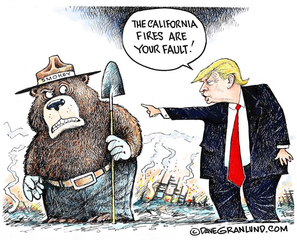 Granlund cartoon: California fires blame | Northwest Arkansas Democrat ...