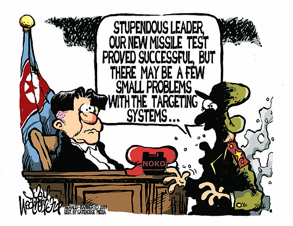 Weatherford cartoon: Missile tests | Northwest Arkansas Democrat-Gazette