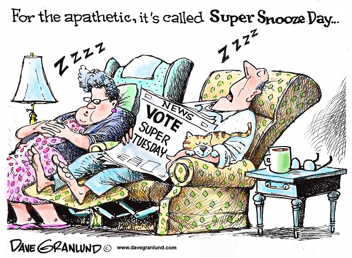 Granlund cartoon: Super Tuesday apathy | Northwest Arkansas Democrat ...