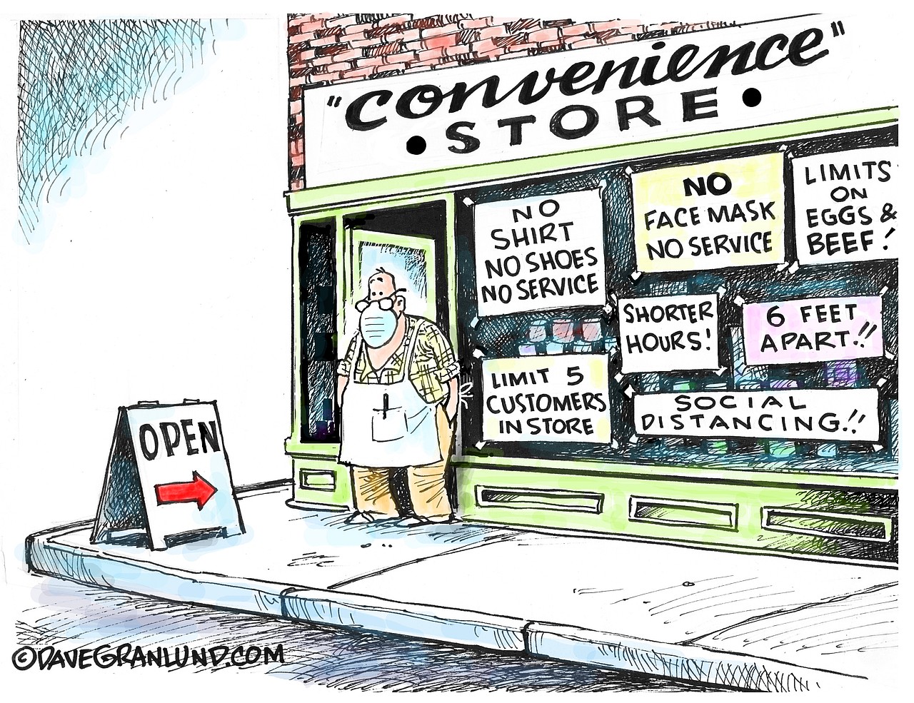 Granlund cartoon: Stores reopening | Northwest Arkansas Democrat-Gazette