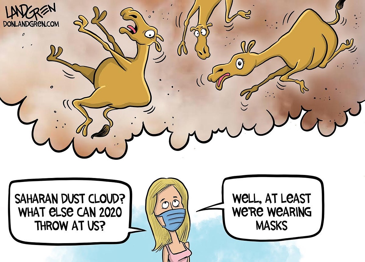 Landgren cartoon: Face masks for Saharan dust | The Arkansas Democrat ...