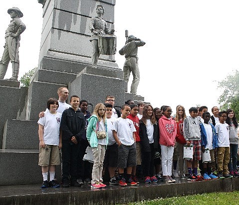 Fundraising students attend rededication of the Ohio Monument atop ...