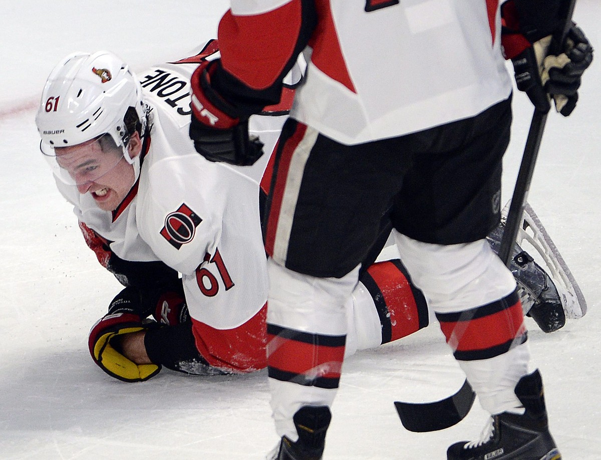 Senators: Stone has right wrist fracture after slash | Chattanooga ...