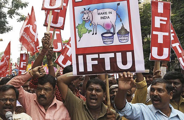 Workers strike across India to protest economic reforms | Chattanooga ...