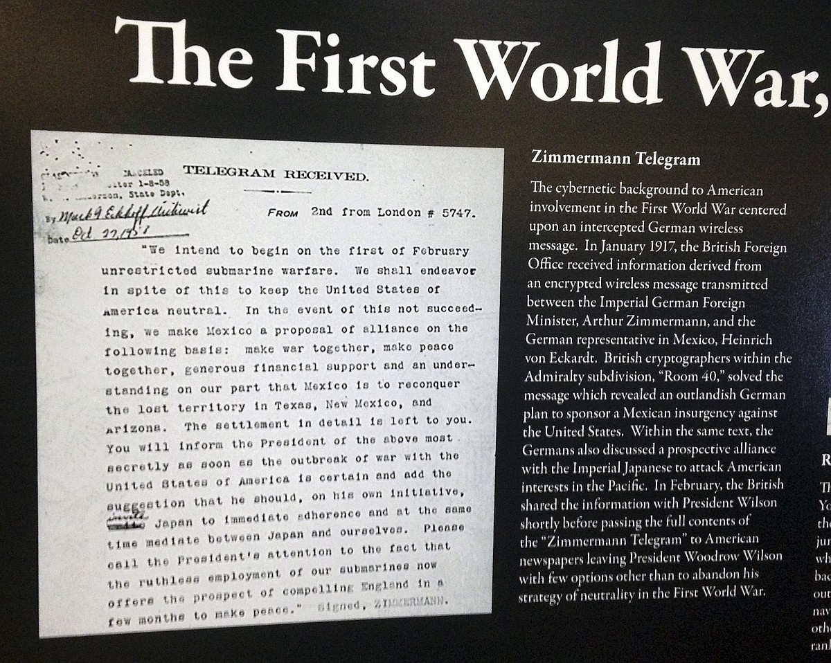 Secret WWI telegram holds lessons for today, historians say ...