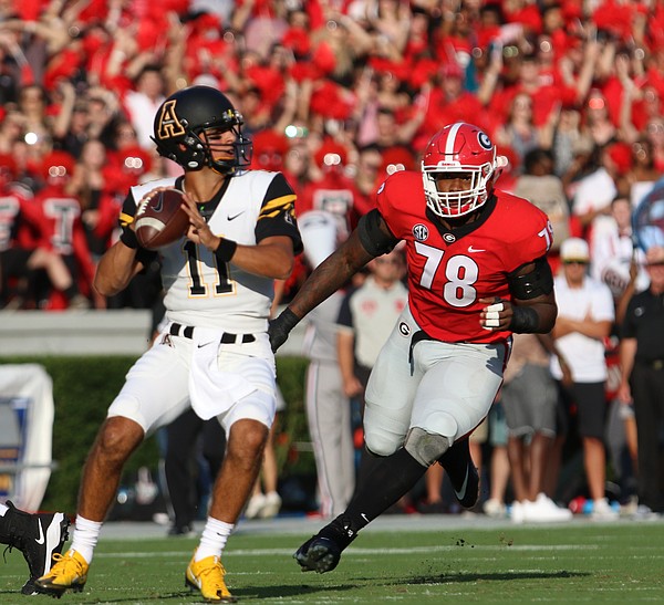 Georgia overwhelmed Appalachian State offense up front | Chattanooga ...