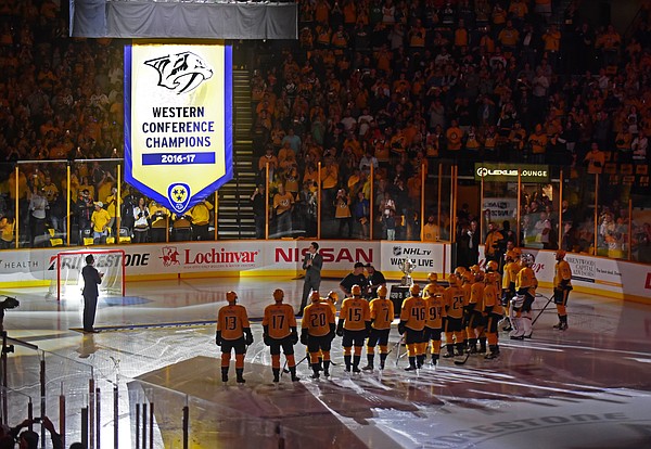 Predators rally, beat Flyers 6-5 to celebrate raising banner ...