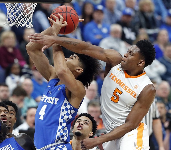 Kentucky withstands Tennessee rally to win SEC men's basketball ...