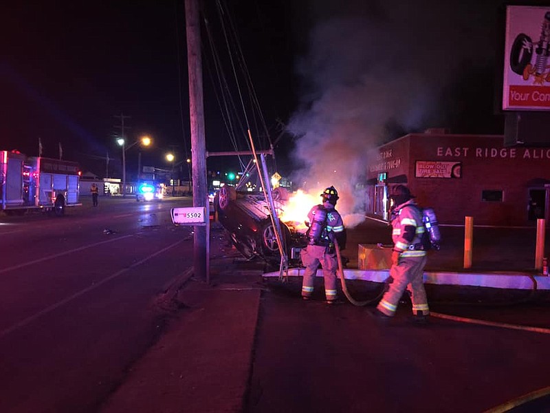 One injured early Saturday in fiery crash on Ringgold Road ...