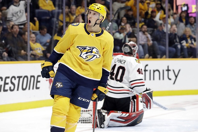 Bonino's hat trick leads Predators over Blackhawks | Chattanooga Times ...